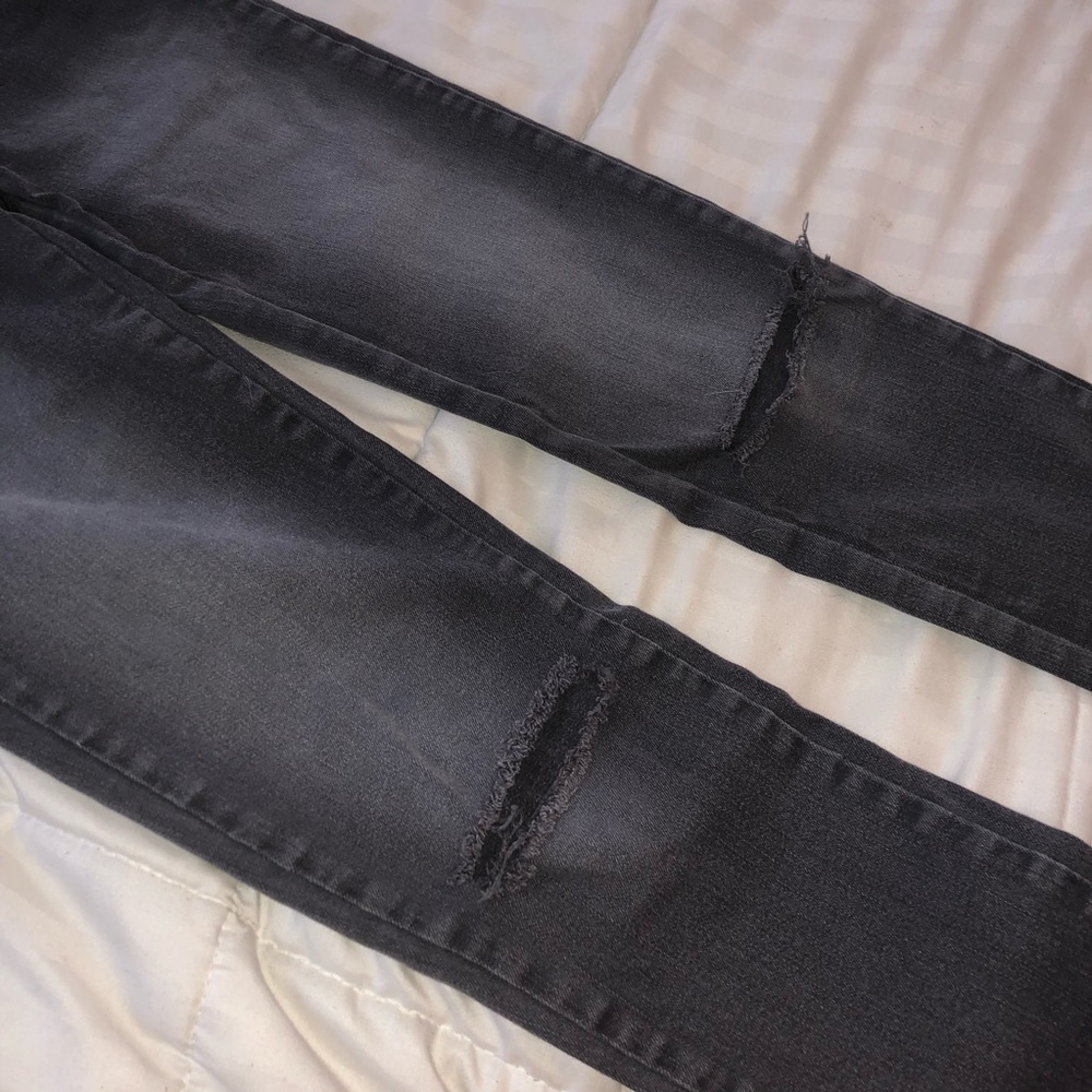 Faded Black Billabong Ripped Jeans - Gem